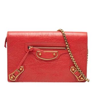 Balenciaga Pre-owned Wallet on Chain - Femme - Pre-owned - Rouge - Taille: ONE Size