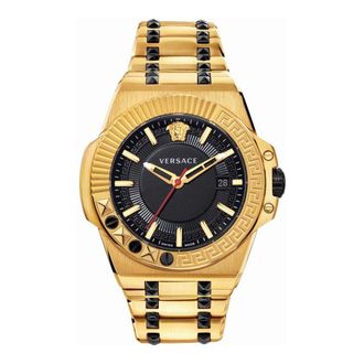 Versace Chain Reaction Uhr Schwarz/Gold - - Accessories - Herren - Gelb - ONE SIZE