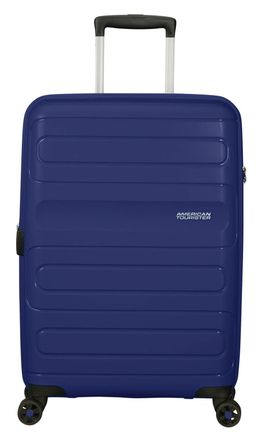 American Tourister Sunside - Spinner M, Erweiterbarer Koffer, 68 cm, 72.5/83.5 L, Blau (Dark Navy)