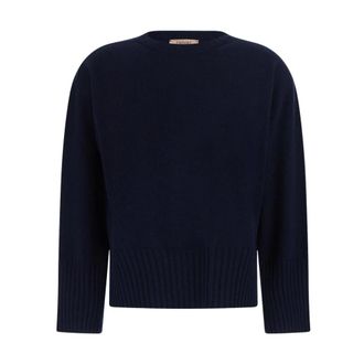 Twinset Haut Manches Longues Classique Col en V - Femme - Pulls - Bleu - Taille: 36/38 FR