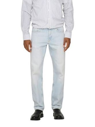 Only & Sons Seulement & Sons Jean Denim Homme Coupe Classique Fermeture &Eacute;clair, Couleurs:Bleu, Taille de Pantalon:36W / 34L, Longueur de Jambe:L34