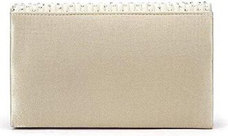 Generic Sacs &agrave; bandouli&egrave;re pour femme en satin avec strass - Sac de soir&eacute;e - Grand sac &agrave; bandouli&egrave;re transparent pour femme, beige, Taille unique