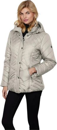 Junge Femme, Vestes, Beige, Taille: 48 FR Veste Matelass&eacute;e Blanche Hiver Confortable