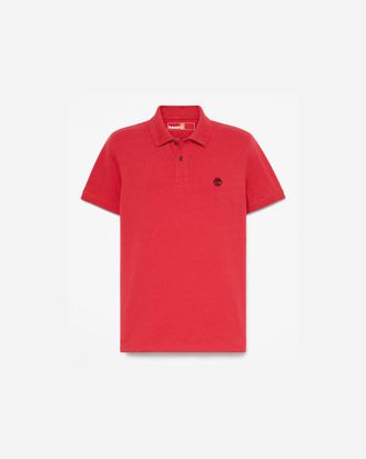 Timberland Millers River Kurzarm-Polohemd aus Stretchmaterial f&uuml;r Herren in Rot, Herren, Rot, Gr&ouml;&szlig;e
