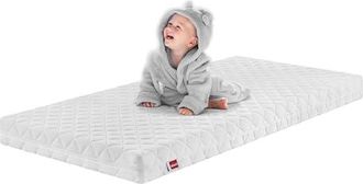 Abeil Babymatratze 60 x 120 cm - weich und bequem - Bezug waschbar - 10 cm
