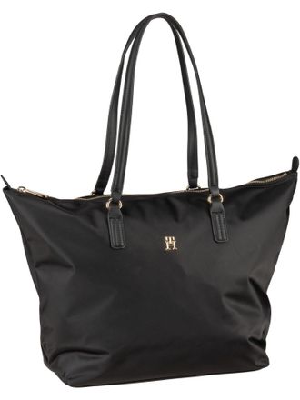 Tommy Hilfiger Damen Tote Bag Tasche Poppy mit Reißverschluss, Schwarz (Black), Einheitsgröße