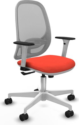 Piqueras y Crespo B&uuml;rostuhl, zylindrisch, Orange, mit 1D-Armlehnen, h&ouml;henverstellbare Lendenwirbelst&uuml;tze, ausgestattet mit 3 Positionen und Schneideschaum, mit Rollen v