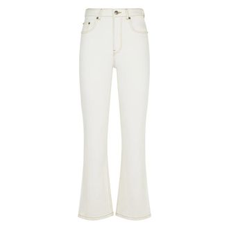 Tory Burch Cropped Flare Jeans - - Jeans - Damen - Wei&szlig; - W28
