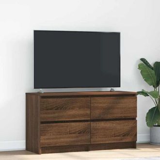 vidaXL vidaXL TV-Schrank Braun Eichen-Optik 100x35x54 cm Holzwerkstoff