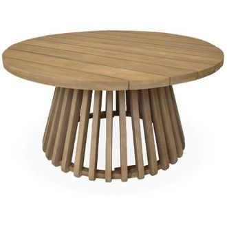 Sweeek Garten-Couchtisch aus Akazienholz &Oslash;80cm