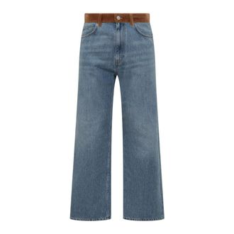 Marni Homme, Jeans, Bleu, Taille: W33 Pantalon en denim avec ceinture en velours