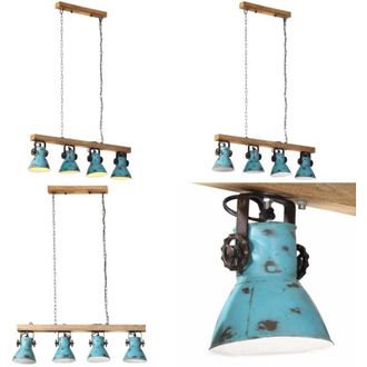 vidaXL Plafonnier 25 W bleu d&eacute;lav&eacute; 90x24x111 cm E27 - Luminaire Suspendu - Lampadaire - &Eacute;clairage Int&eacute;rieur - Plafond Lumineux - Design Industriel - Home &