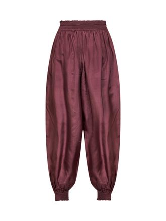Zimmermann Womens Trousers Aster Harem Silk Purple