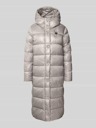 Blauer Regular Fit Steppmantel mit Label-Detail Modell BELLEVUE