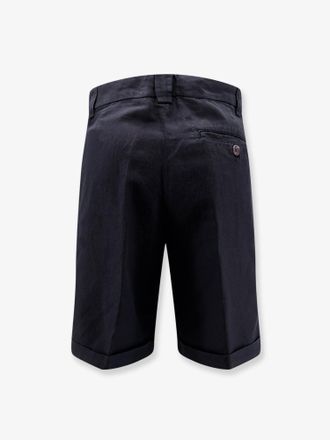 Aspesi Womens Shorts Cotton-Linen Blue