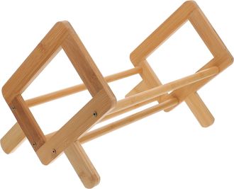 BESPORTBLE Bambus B&uuml;cherregal Tisch Organizer Kompakt Robust Stabiles Book Storage Rack f&uuml;r Wohnzimmer und Schreibtisch Tischaufbewahrung