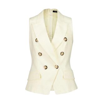 Balmain &Auml;rmellose- taillierte Weste - - Jackets - Damen - Beige - S