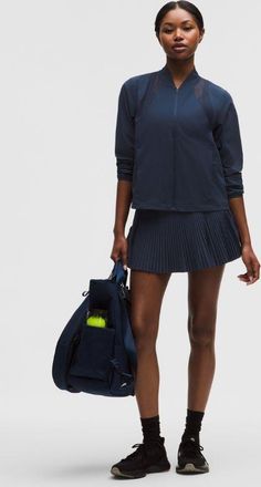 lululemon Jupe de tennis pliss&eacute;e RePleat taille haute pour Femmes - Bleu - Taille 10
