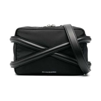 Alexander McQueen Schwarze Nylon-Harness-Kameratasche - - Bags - Herren - Schwarzk - ONE SIZE