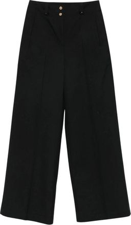 Moncler Femme, Pantalons, Noir, Taille: 38 FR Pantalon large pliss&eacute;