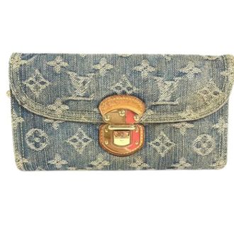 Louis Vuitton Pre-owned Vintage Monogram Denim Long Wallet - Homme - Pre-owned - Bleu - Taille: ONE Size