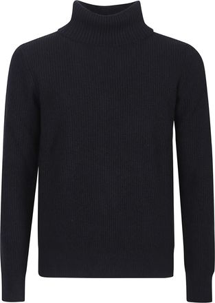 Ballantyne pull côtelé à col roulé - Bleu
