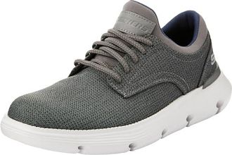 Skechers Homme Garza Reardon Chaussures décontractées, Charcoal Mesh, 45 EU