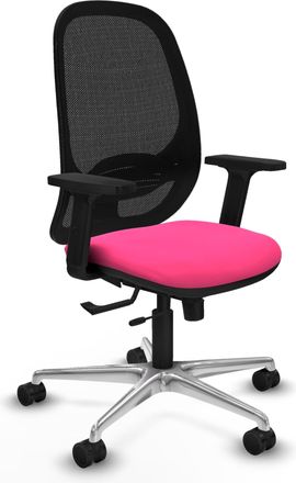 Piqueras y Crespo Rosa Cilanco Studiostuhl mit 2D-Armen, h&ouml;henverstellbare Lendenwirbelst&uuml;tze, ausgestattet mit Syncro/Traslack und Schneidschaum, mit Rollen 65 mm Nylo