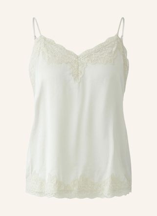 Oui Satintop Mit Spitze weiss