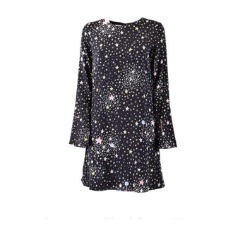 Moschino Kleid mit Sternenprint und langen &Auml;rmeln - - Dresses - Damen - Schwarzk - XS