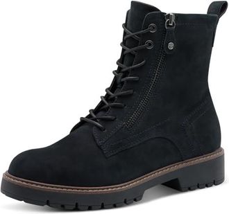 Tamaris Damen Lace Boot Flat 1-25207-45 Bottes courtes à la cheville pour femme Bleu marine Pointure 38, bleu marine, 38 EU