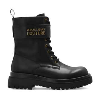 Versace Jeans Couture Trekkingstiefel aus Eco-Leder - - Shoes - Damen - Schwarzk - 36 EU
