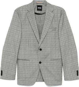 HUGO BOSS Homme, Vestes, Gris, Taille: M Blazer &agrave; carreaux &agrave; deux boutons