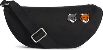 Maison Kitsun&eacute; Femme, Sacs, Gris, Taille: ONE Size Double Bold Fox Head Bumbag