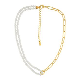 Dansk Copenhagen Audrey Kurze Doppel-Perlen-Halskette - - Accessories - Damen - Gelb - ONE SIZE