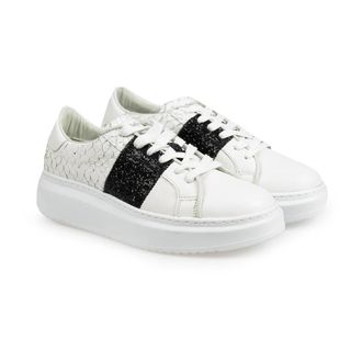 Baldinini Glitzer-Sneakers - - Shoes - Damen - Wei&szlig; - 35 EU