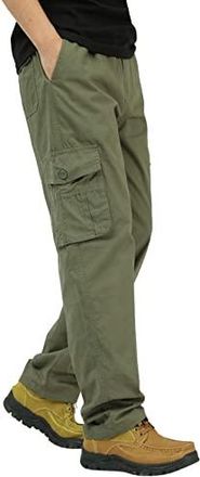 Generic Pantalon cargo baggy pour homme - Pantalon de randonn&eacute;e pour homme - Couleur unie - Avec plusieurs poches - Respirant - Pantalon de travail d&eacute;contract