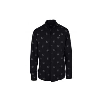 Philipp Plein Homme, Chemises, Noir, Taille: XL Striped Cotton Shirt