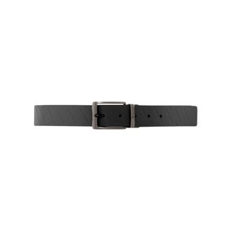 A|X Armani Exchange Homme, Accessoires, Noir, Taille: 115 CM Ceinture en cuir lisse avec boucle rectangulaire