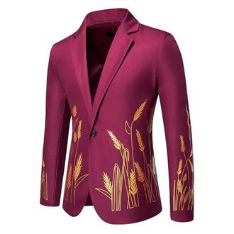Generic Combinaison de jogging en velours pour homme Coupe ajustée, Rouge, M