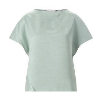 Vince Femme, Blouses et Chemises, Vert, Taille: 38 FR T-Shirt en satin