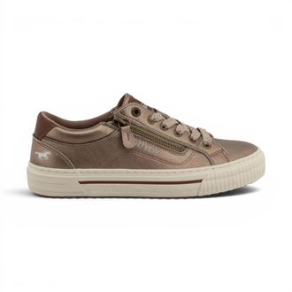 Mustang Jeans Mustang Damen Golden Faux Leather Trainer Sneaker Freizeitschuhe - M0112011