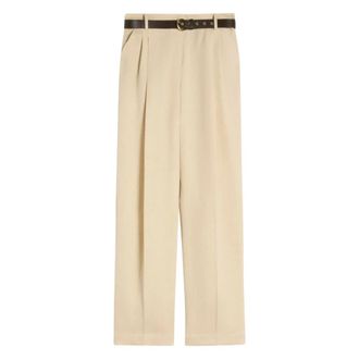 Max Mara Femme, Pantalons, Beige, Taille: 40 FR Pantalone lungo