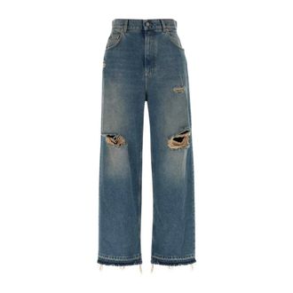 Dolce & Gabbana Oversize Wide-Leg Gewaschene Jeans - - Jeans - Damen - Blau - S
