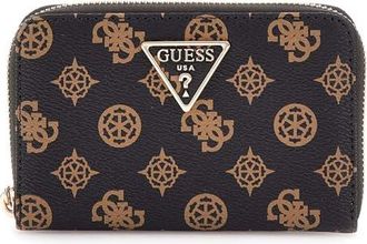 Guess Laurel Zip Around Wallet M Mocha Logo