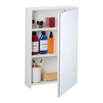 Relaxdays Relaxdays Armoire murale pour la salle de bain, 3 compartiments spacieux, H x L x P : 60,5 x 40 x 12 cm, blanche
