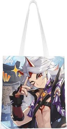 Generic 40.6 X 38.0 cm Canvas Totes Hand Shopping Bag With All Roles Print Genshin Impression For Daily Impact Shopping Shoulder Bag