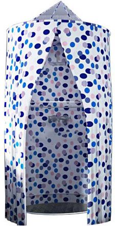 Generic Tragbarer Runder Duschvorhang Mit Rei&szlig;verschluss - Wasserdichter Sichtschutz Aus Polyester for Camping, Strand, Badezimmer Oder Den Au&szlig;enbereich(I)