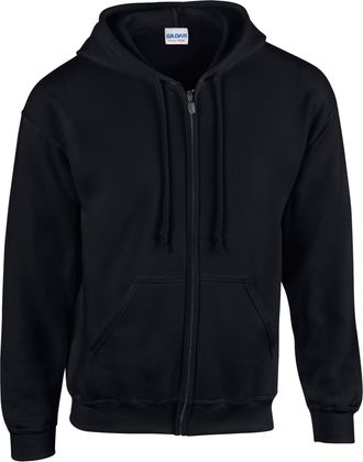 Gildan Heavy Blend&acirc; Full Zip Hooded Sweatshirt Sweatshirt, Schwarz, l Unisex Erwachsene, schwarz, L