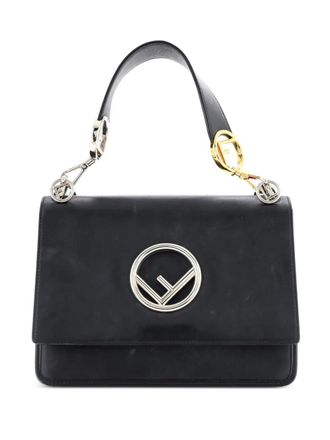 Fendi Kan I F Leather Medium shoulder bag - Noir